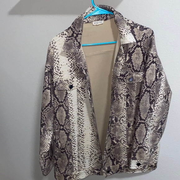 Main Strip | Jackets & Coats | Main Strip Snakeskin Jacket | Poshmark